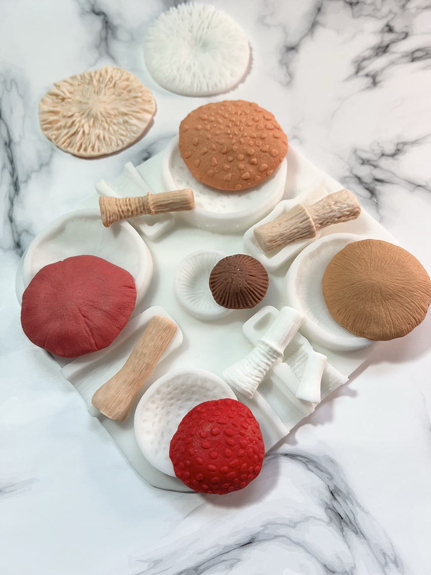 Molde de Silicona Hongos Grande – PauCakes Argentina