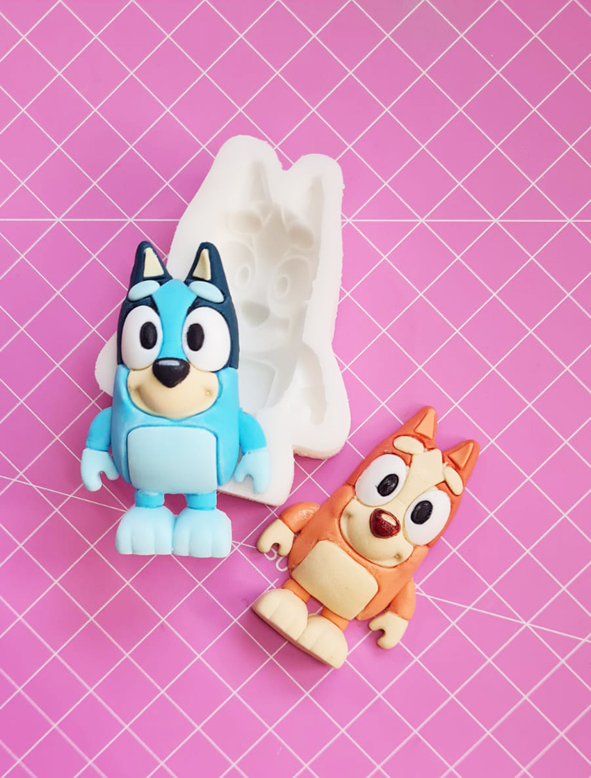 Molde de Silicona Bluey y Bingo - PauCakes Argentina